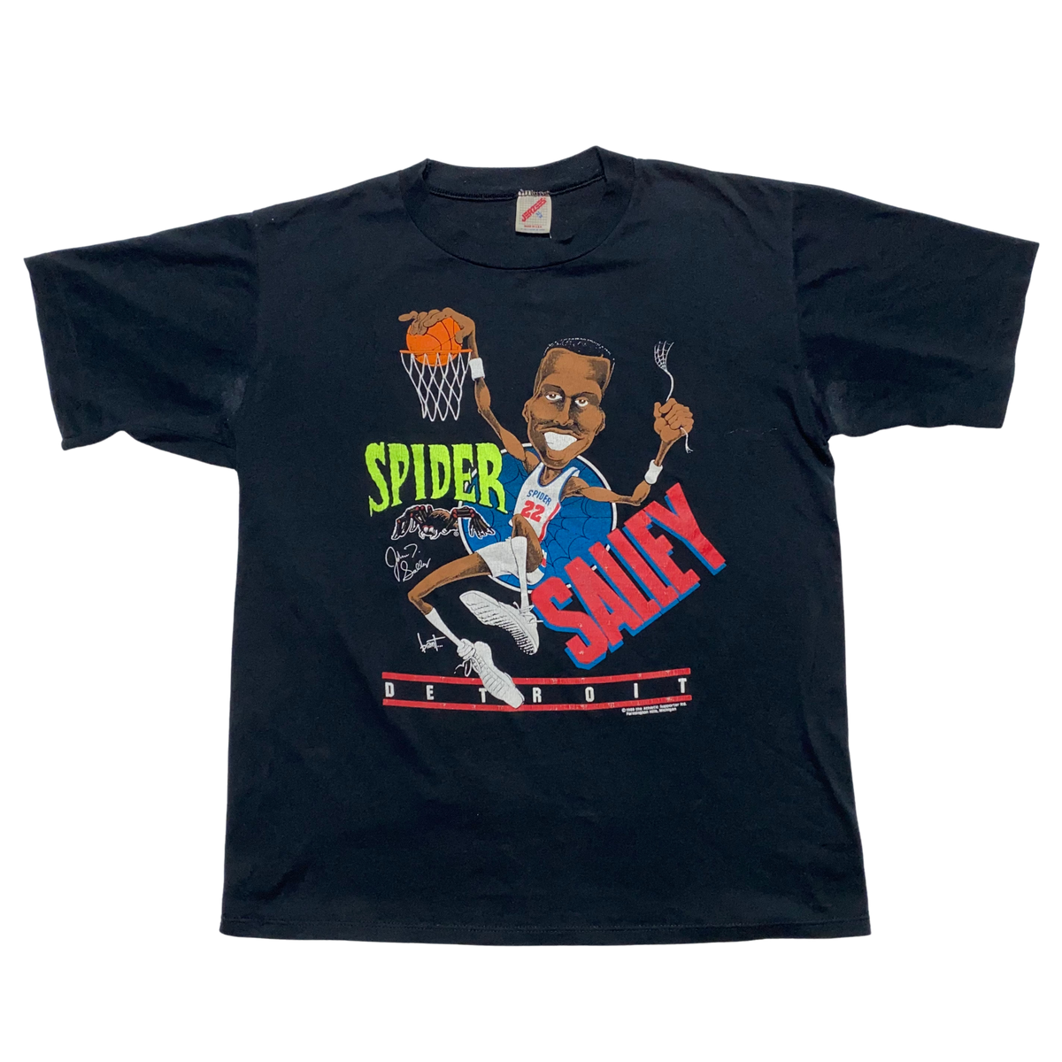 John "Spider" Salley Caricature T-shirt – Brandon's Vintage Basement